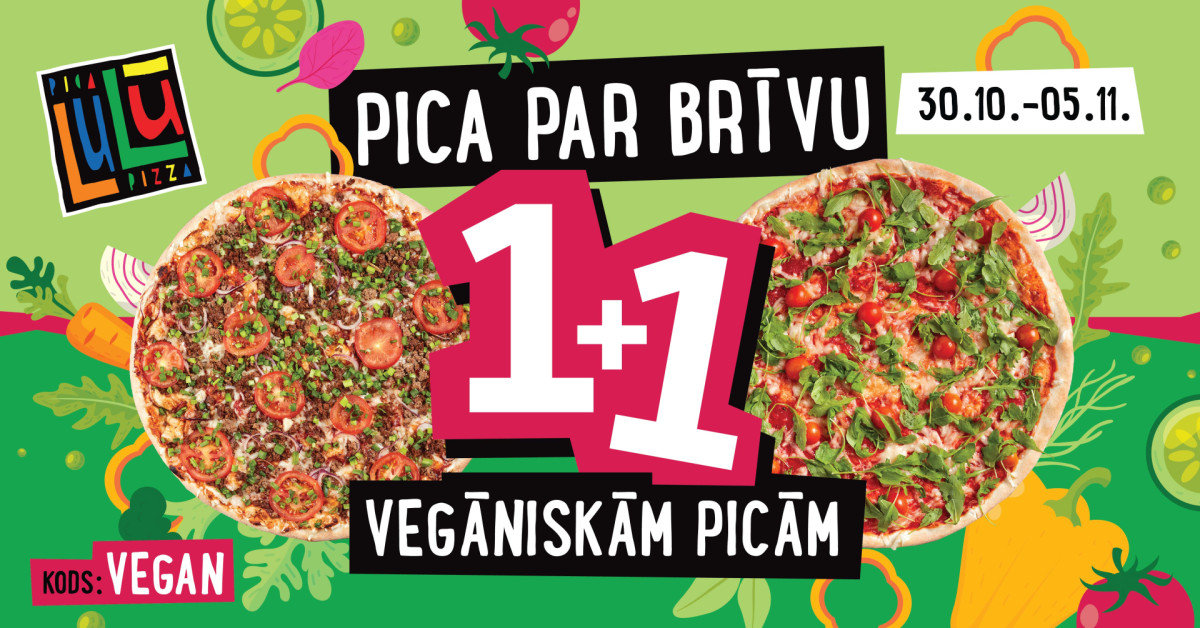 1+1 VEGĀNISKAJĀM picām | Pica Lulū